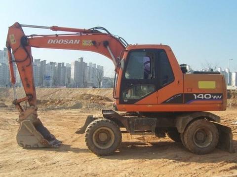 Daewoo Doosan Solar 140W-V, 160W-V Wheel Excavator Shop Service Manual ...